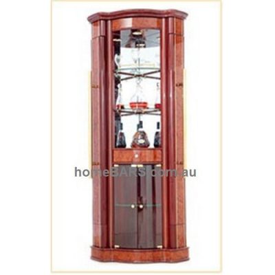 Chivas Corner Pull Out Bar Cabinet – Cherry - Home BARS Furniture & Decor