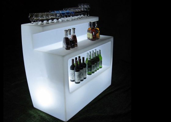 LED Rechargeable Mobile Bar Counter With Remote Control - Home Bars
