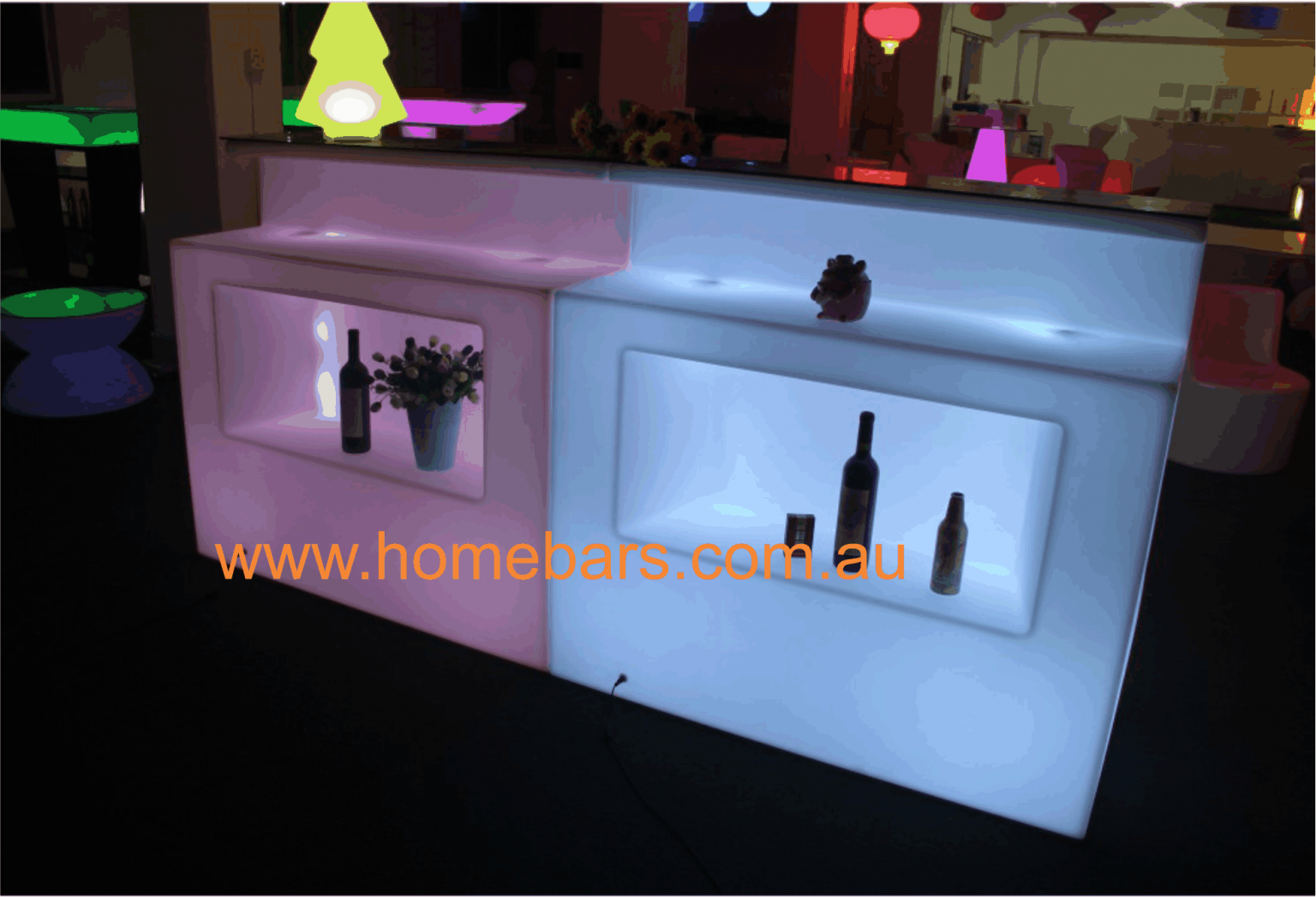 LED Rechargeable Mobile Bar Counter With Remote Control - Home Bars