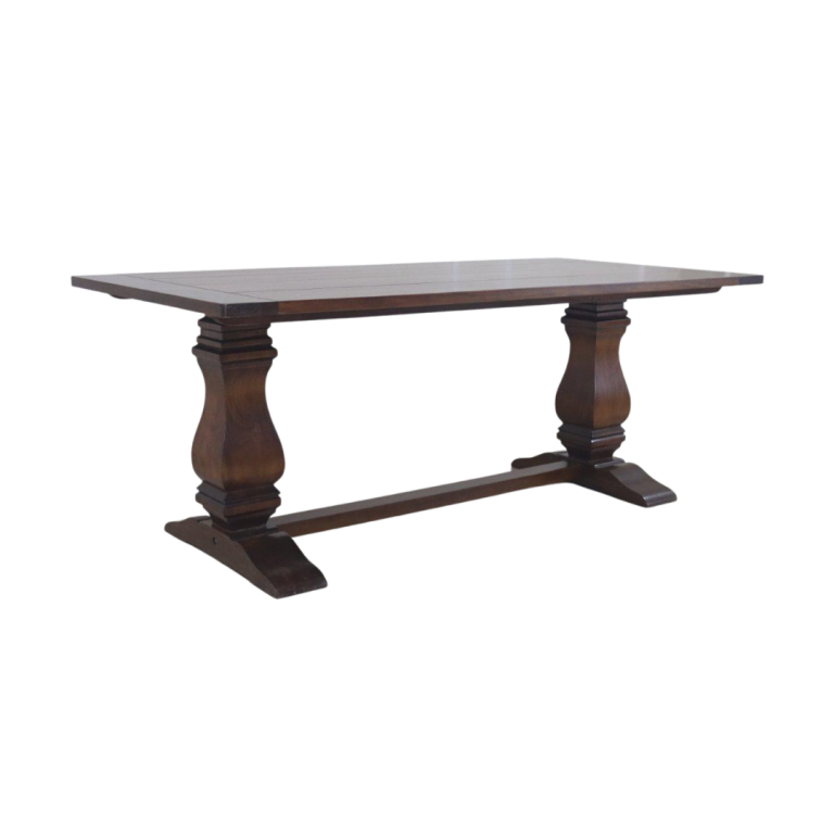 Rectangular Trestle Mahogany Dining Table – Home Bars