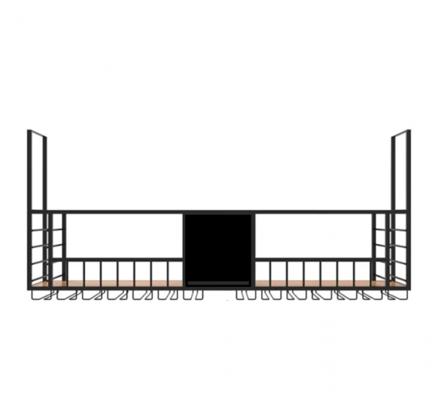 Hanging Wine Rack with Glass Hanger - Home Bars