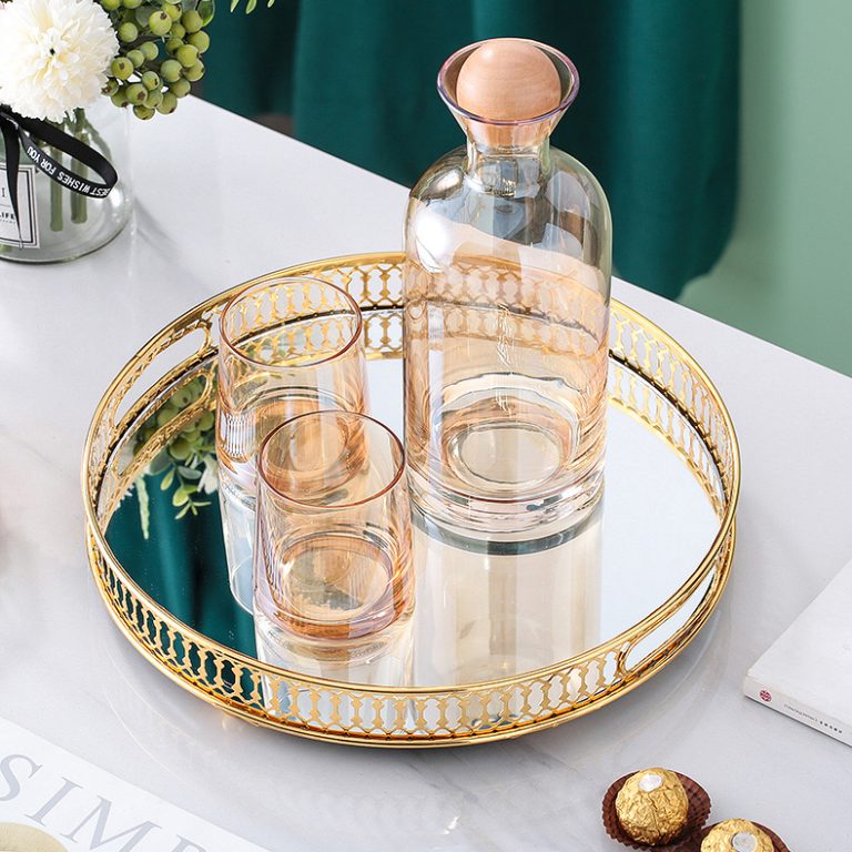 Round Mirror Tray - Home Bars