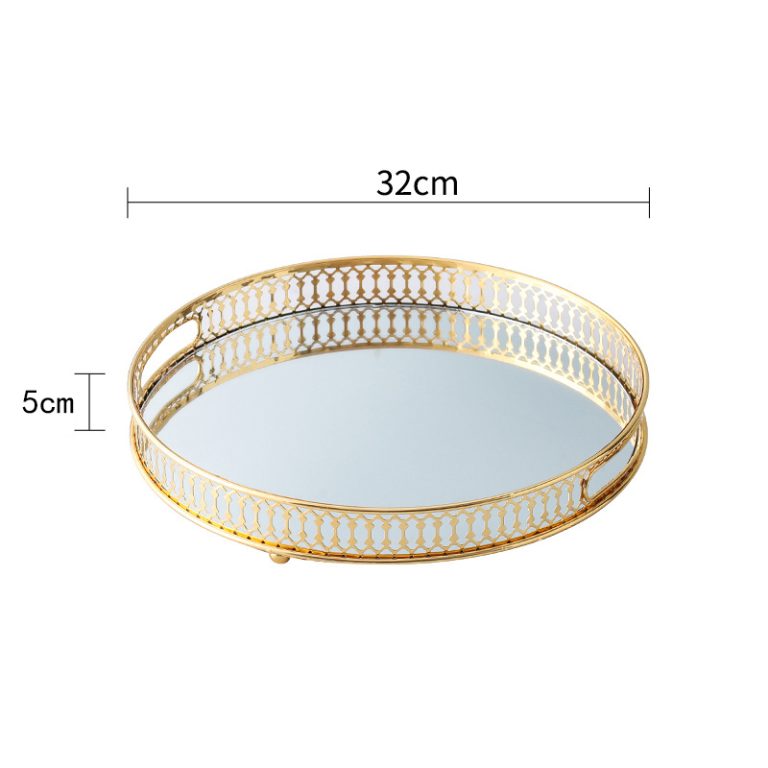 Round Mirror Tray - Home Bars